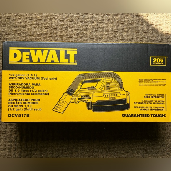 Dewalt | Other | Dewalt 2 Gallon Wetdry Vacuum Tool Only Dcv517b New ...